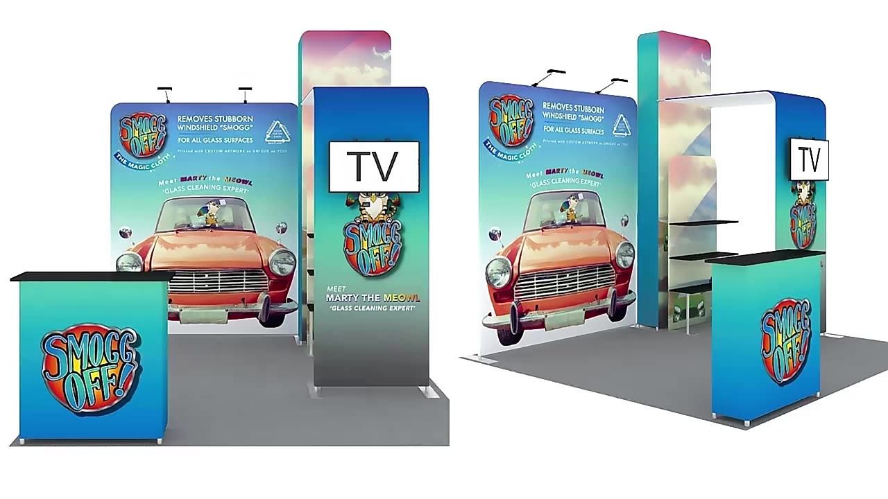 10x10 Tool Free Easy Set Up Aluminum Easy Setup Modern Tension Fabric ...