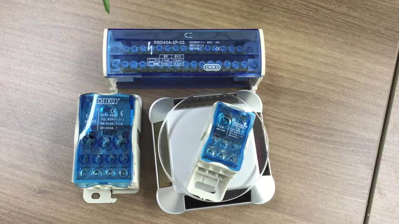 Rtd 40a-2p-3 207,211,215,407,411,415 Din Rail Mounted Electric Bus Bar ...