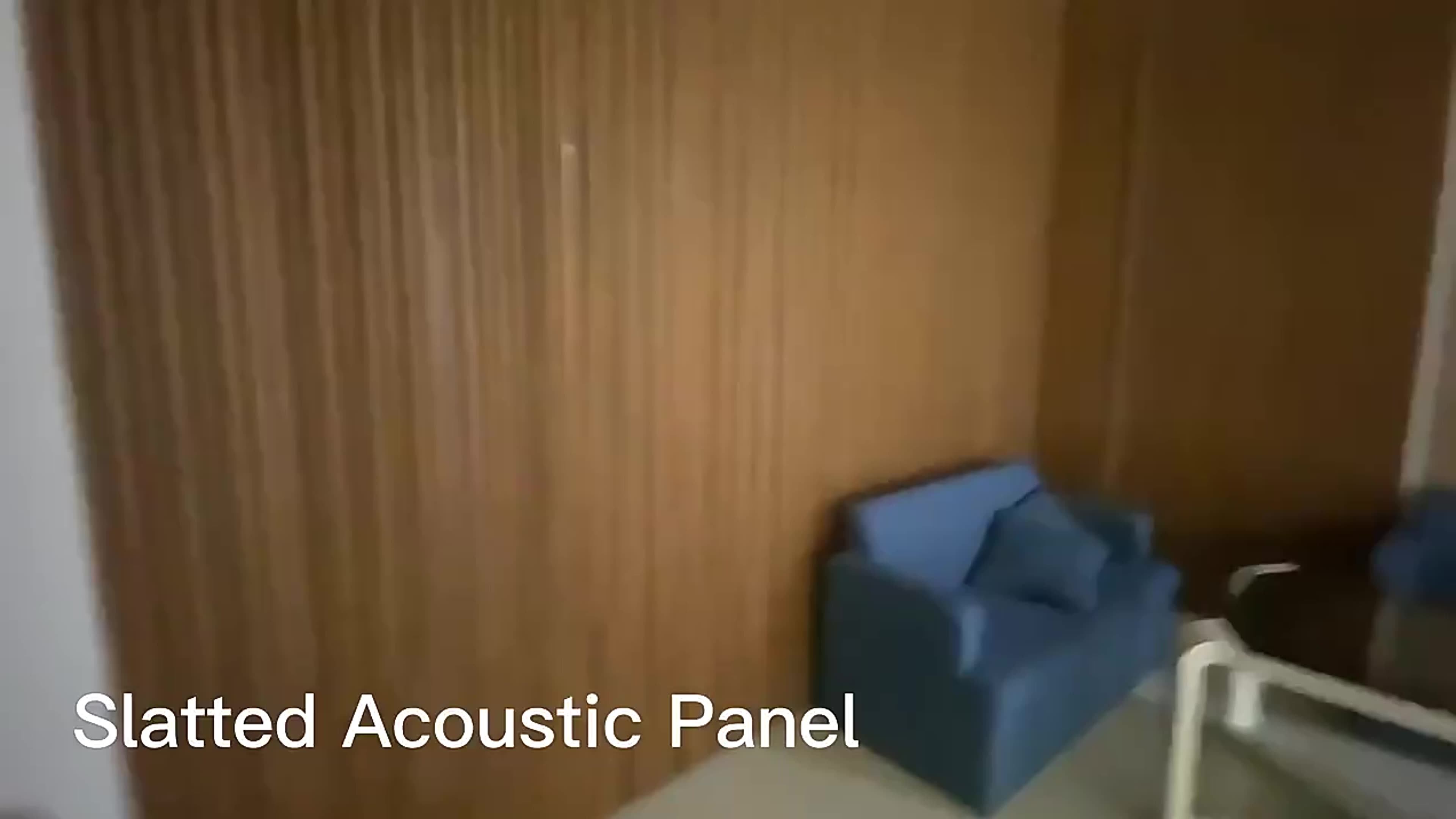 Fire Retardant Wood Slatted Acoustic Diffuser With Pet Felt Board Diffusion Wood Veneer Pet Mdf ...