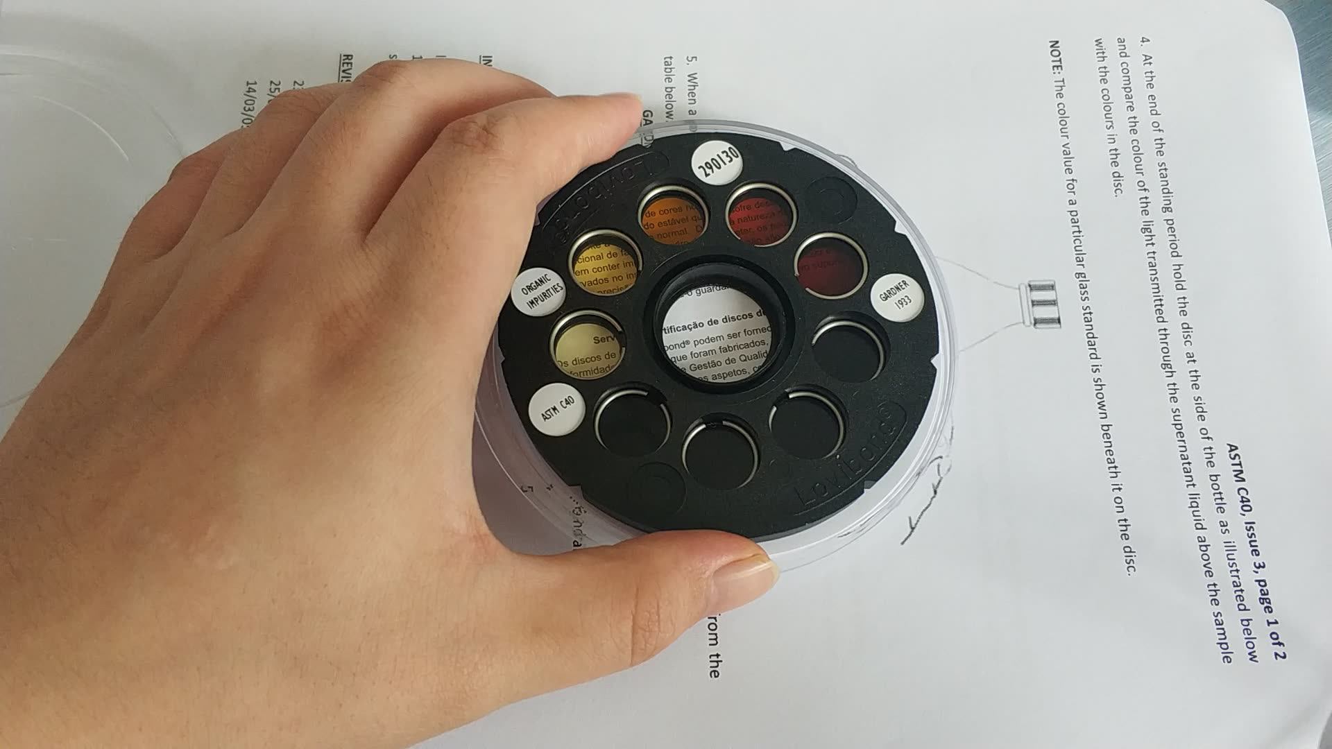 Astm C40 Color Standard Glass Scale For Organic Impurities - Buy Test ...