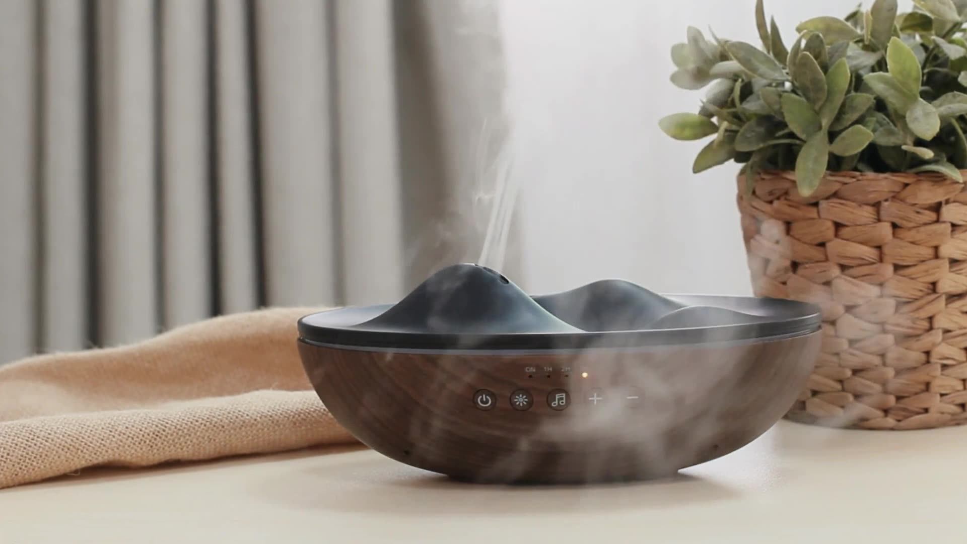 2020 New Design Luxury Humidifier Aroma Diffuser With Blue Tooth Music ...