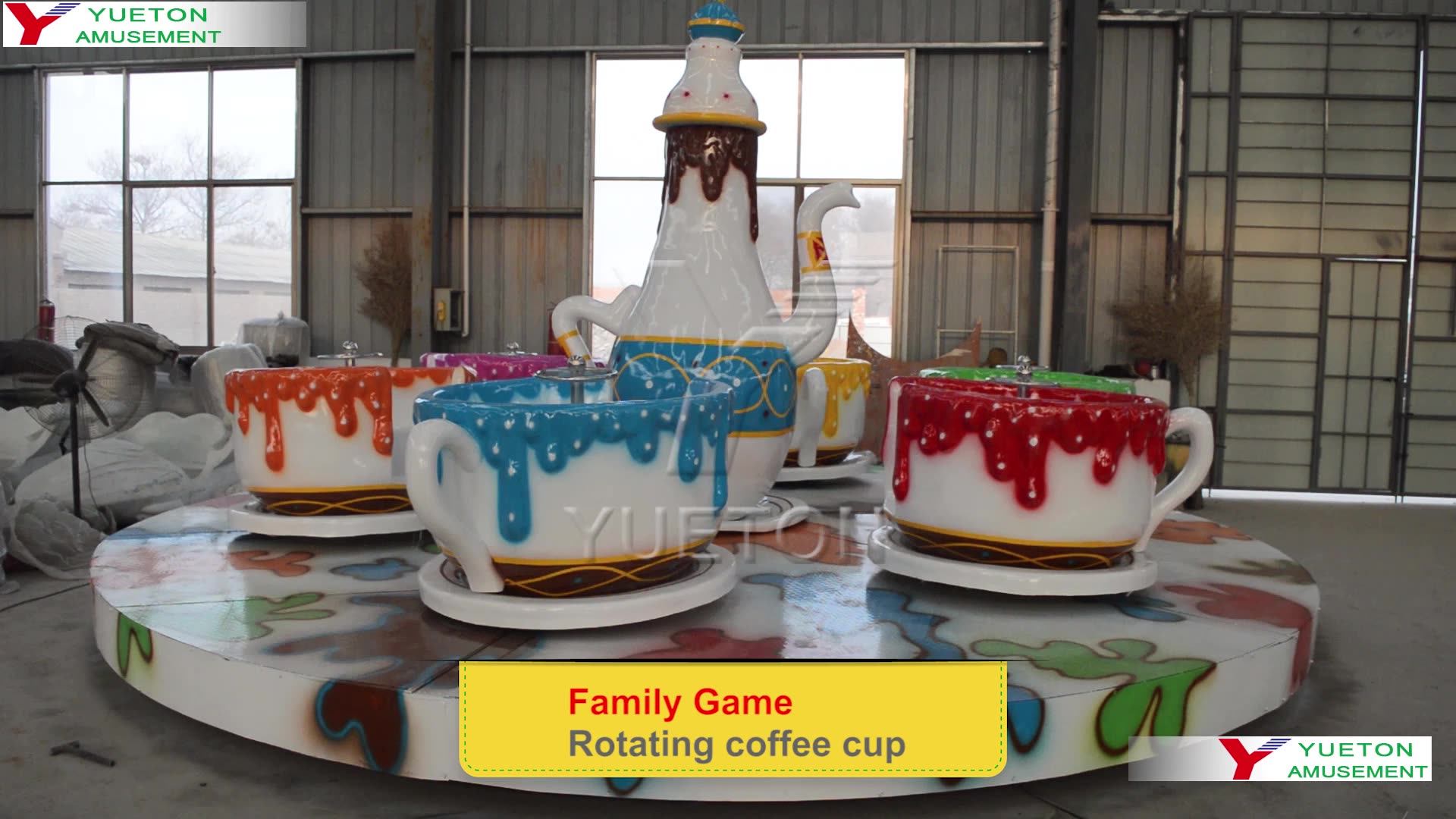 Kids Amusement Park New Design Outdoor Playground Rotary Spinning Tea ...
