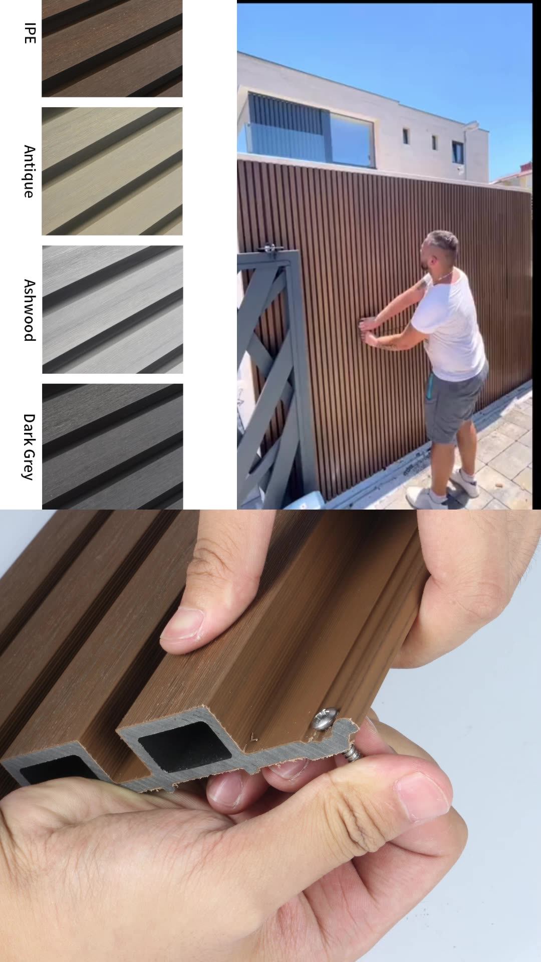 Decorative Outdoor Wall Panel Weather-resistance Wood Plastic Composite ...