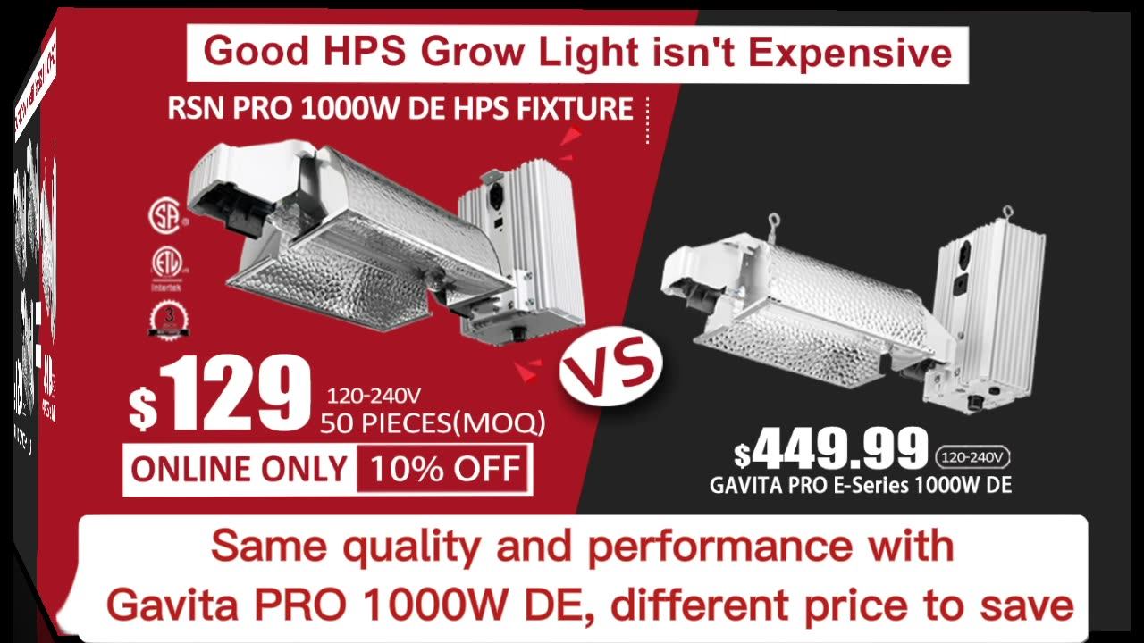 Risen Green Gavita Hps/mh Gavita Pro Line Design 1000w Hps De Fixture ...