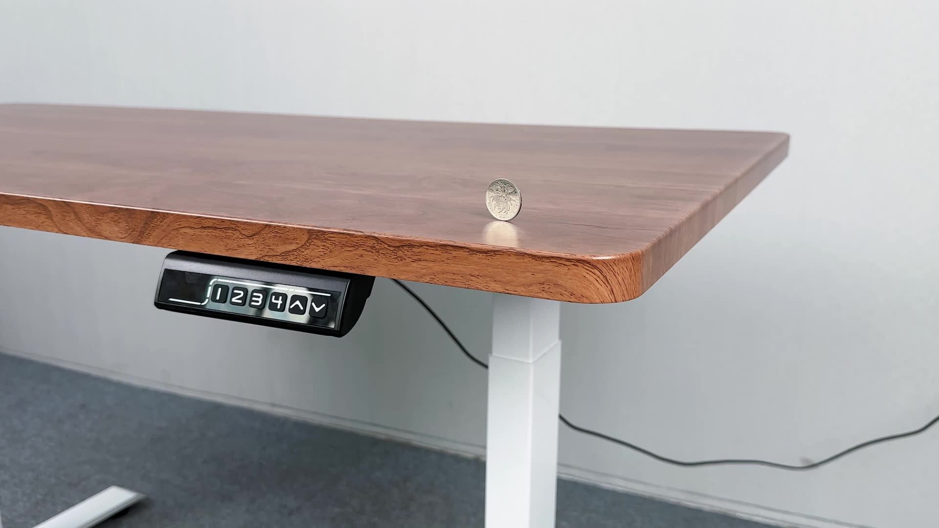 Modern Office Desk Dual Motor Height Adjustable Anti Collision Computer ...