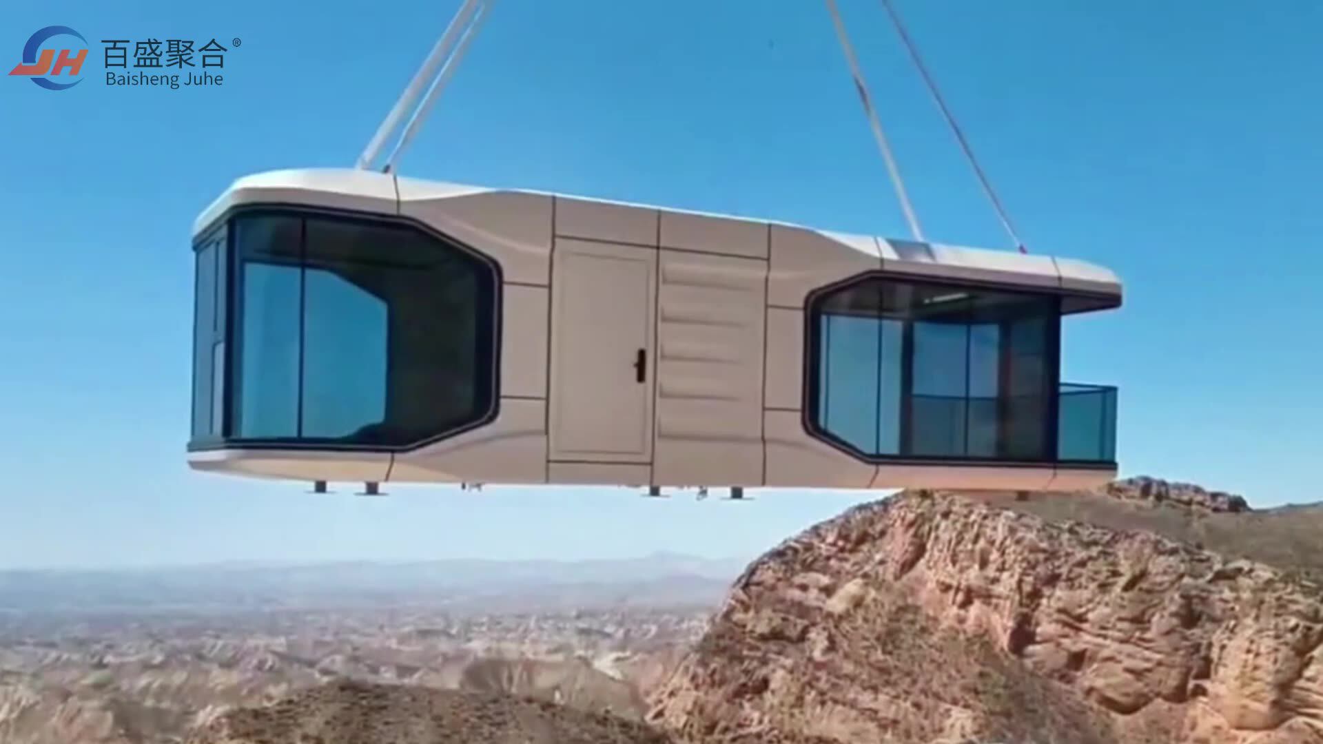 Luxury Eco Prefab Outdoor Space Capsule Home 2 Bedrooms With Kitchen ...