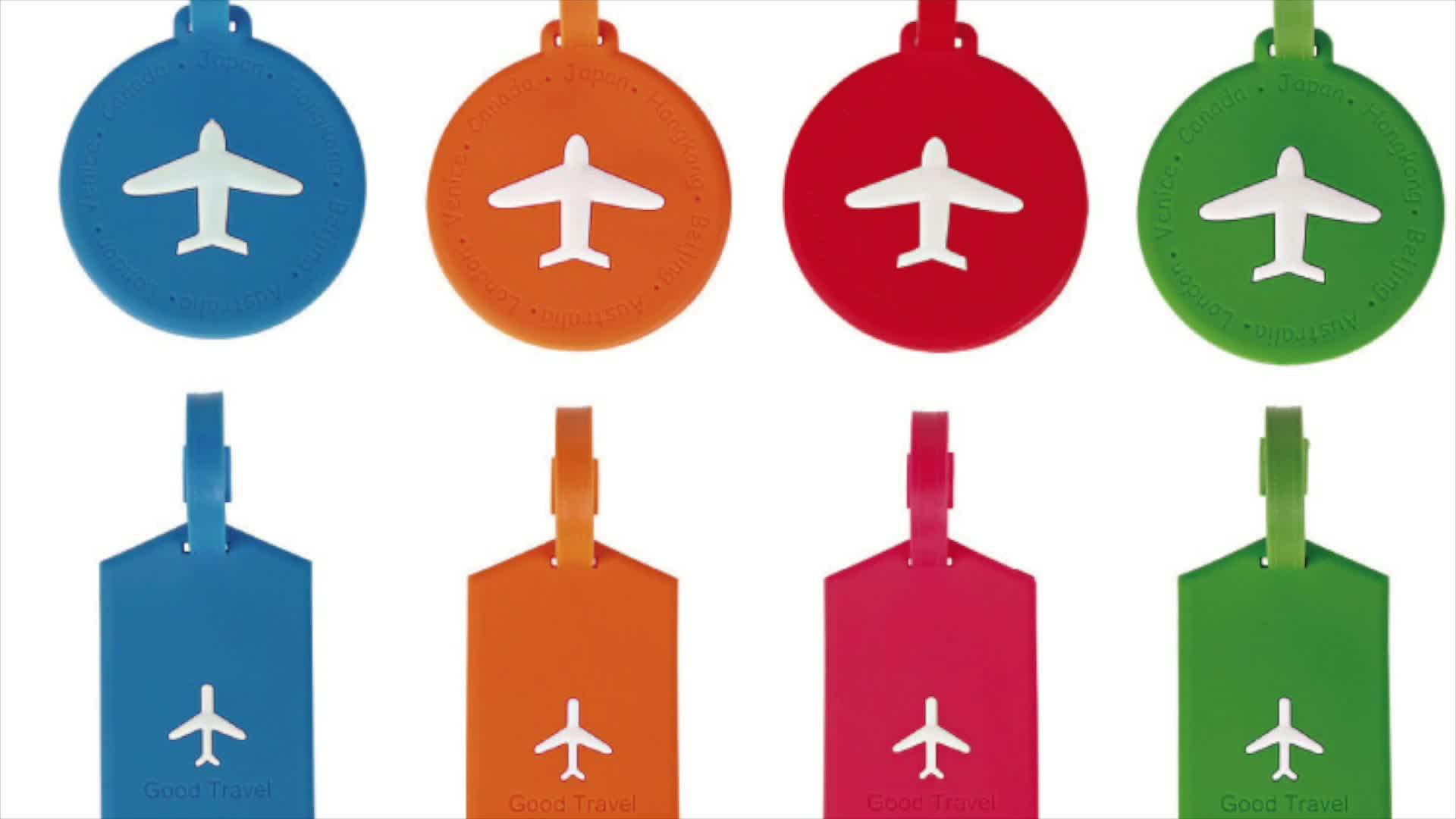 Custom Plastic Baggage Tag Soft Pvc Airplane Luggage Tag Round Silicon ...