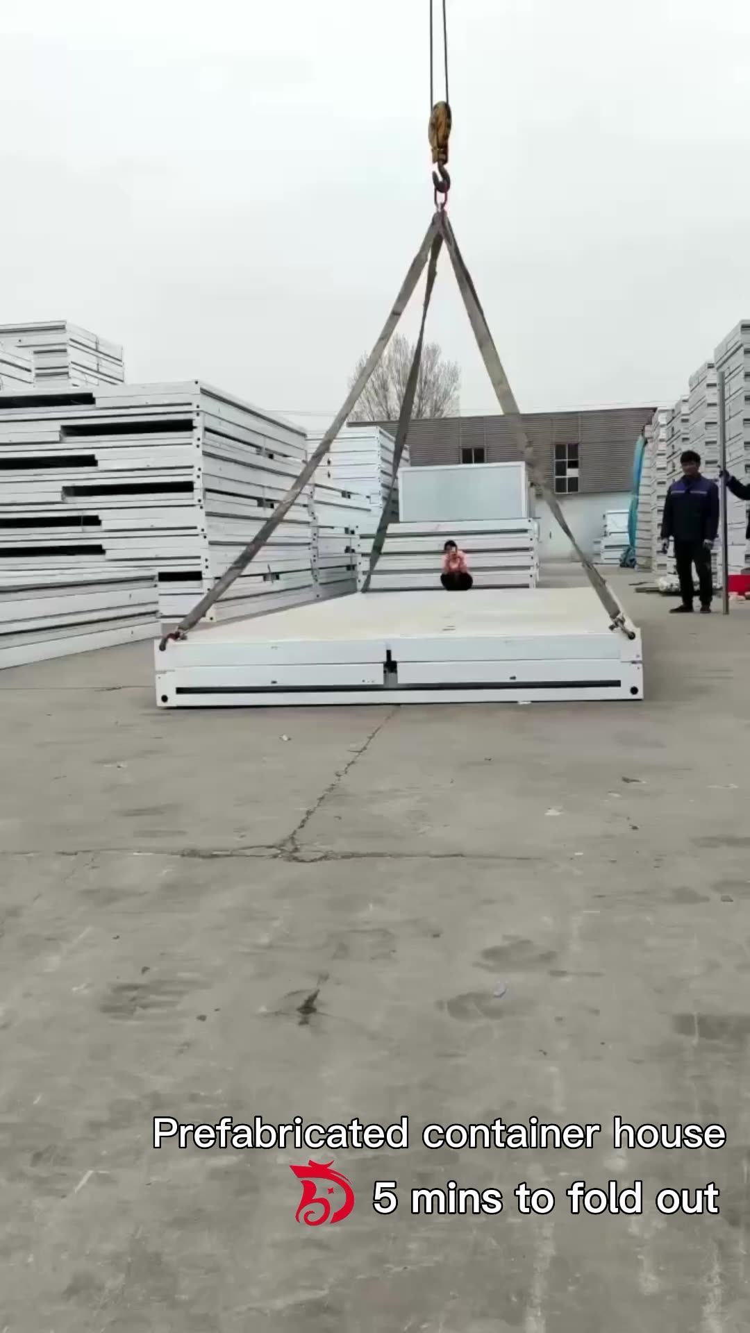 Prefabricated Light Steel Structure One Bedroom Moveable Folding ...