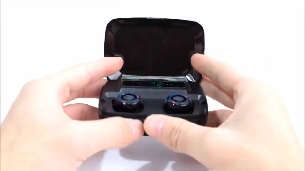 New M11 Earphone Tws 5.0 Stereo Bass Sport Headset Earbuds Wireless Bt ...