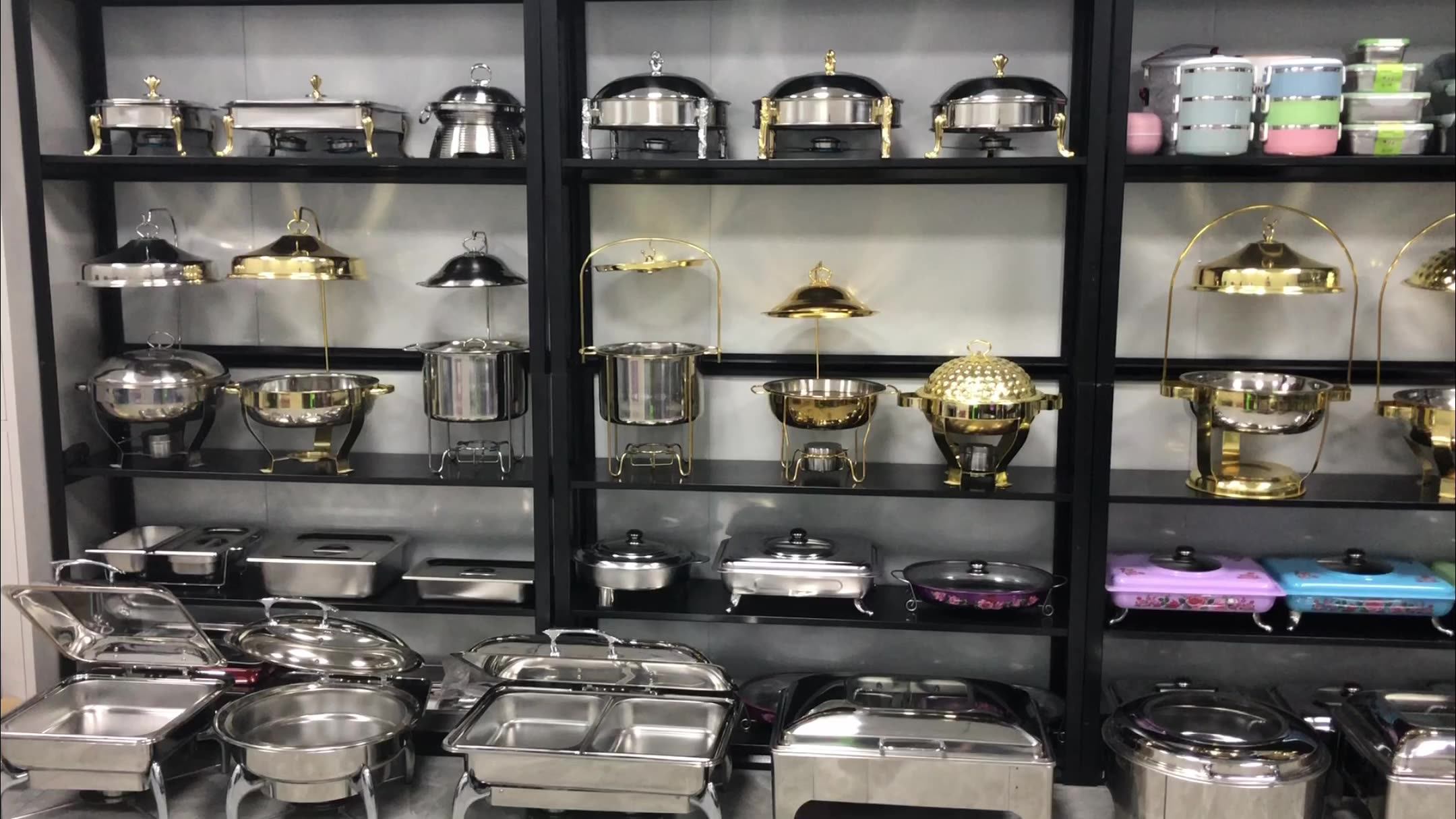 Restaurant Luxury Rectangular Hydraulic Chafing Dish Transparent Glass ...