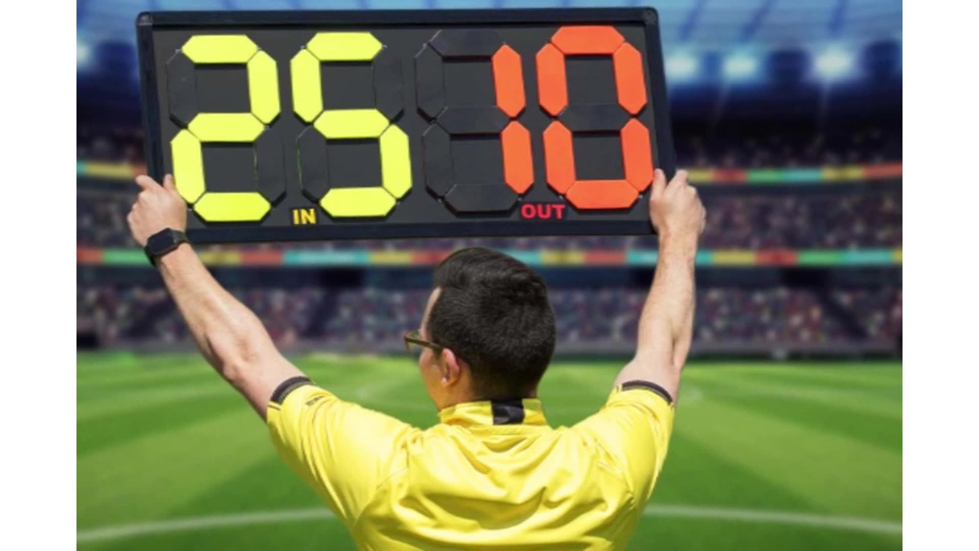 Football Soccer Substitution Board Double Side Display Manual Football ...