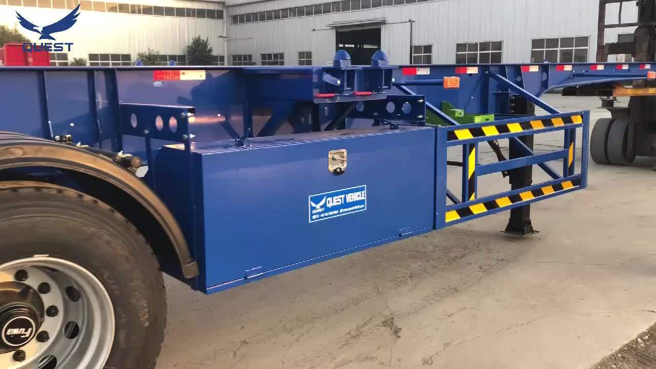 Quest 2 3 Axles 20ft 40ft Shipping Container Transport Gooseneck ...