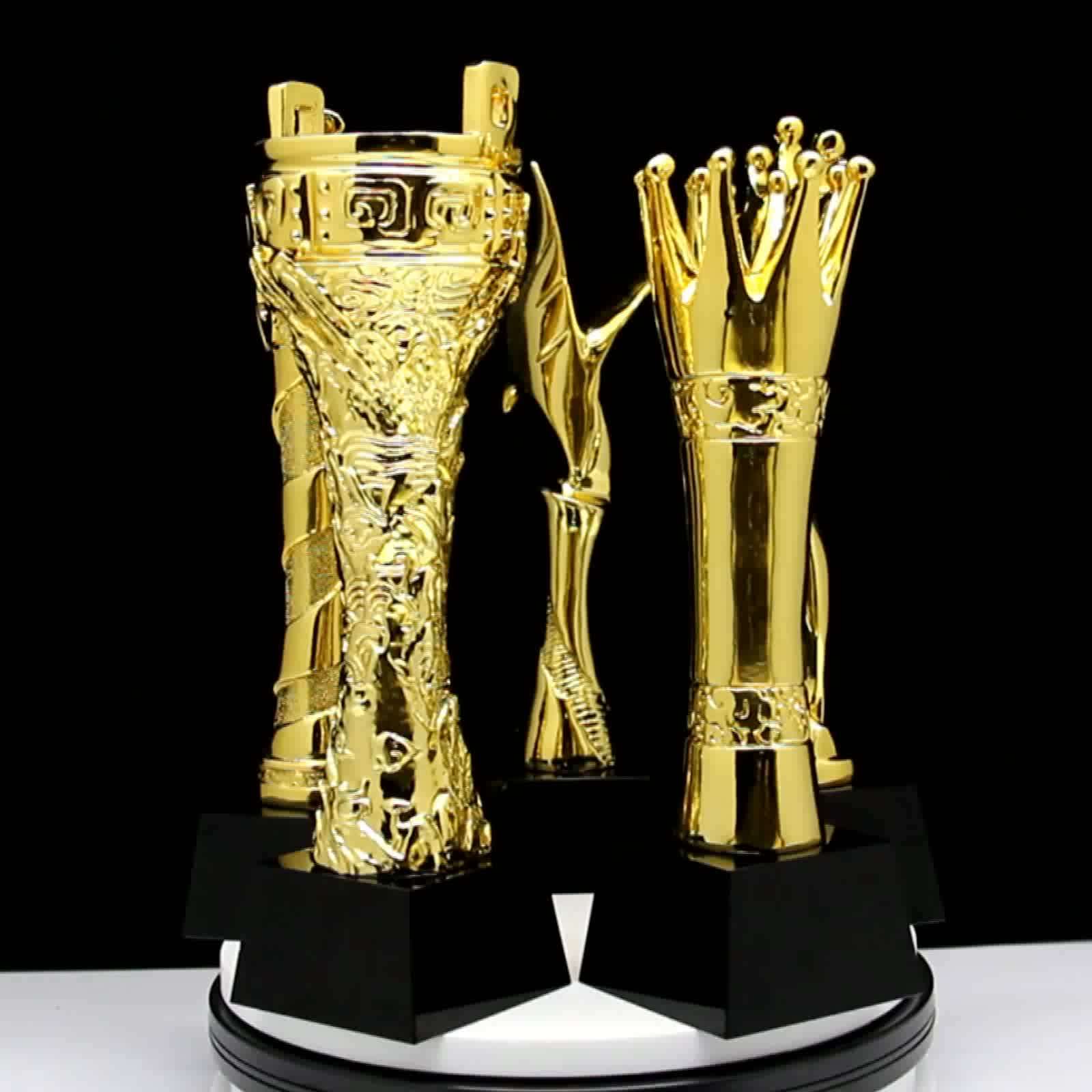 Newest Gold Plated Crystal Polyresin Sports Bodybuilding Resin Trophy ...