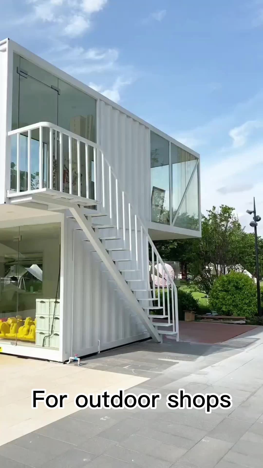 Outdoor Flat Pack Cottages Container Houses Hostel Style Prefabricated ...