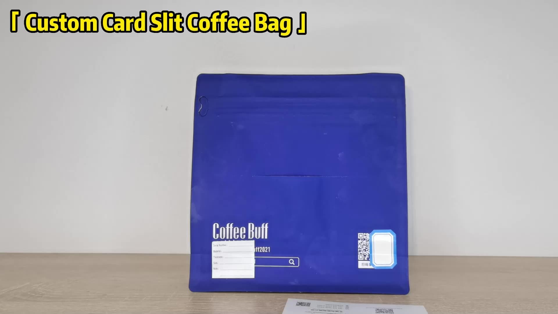 Customized Logo Design Kraft Paper Card Slit Pouch Recyclable Tea ...