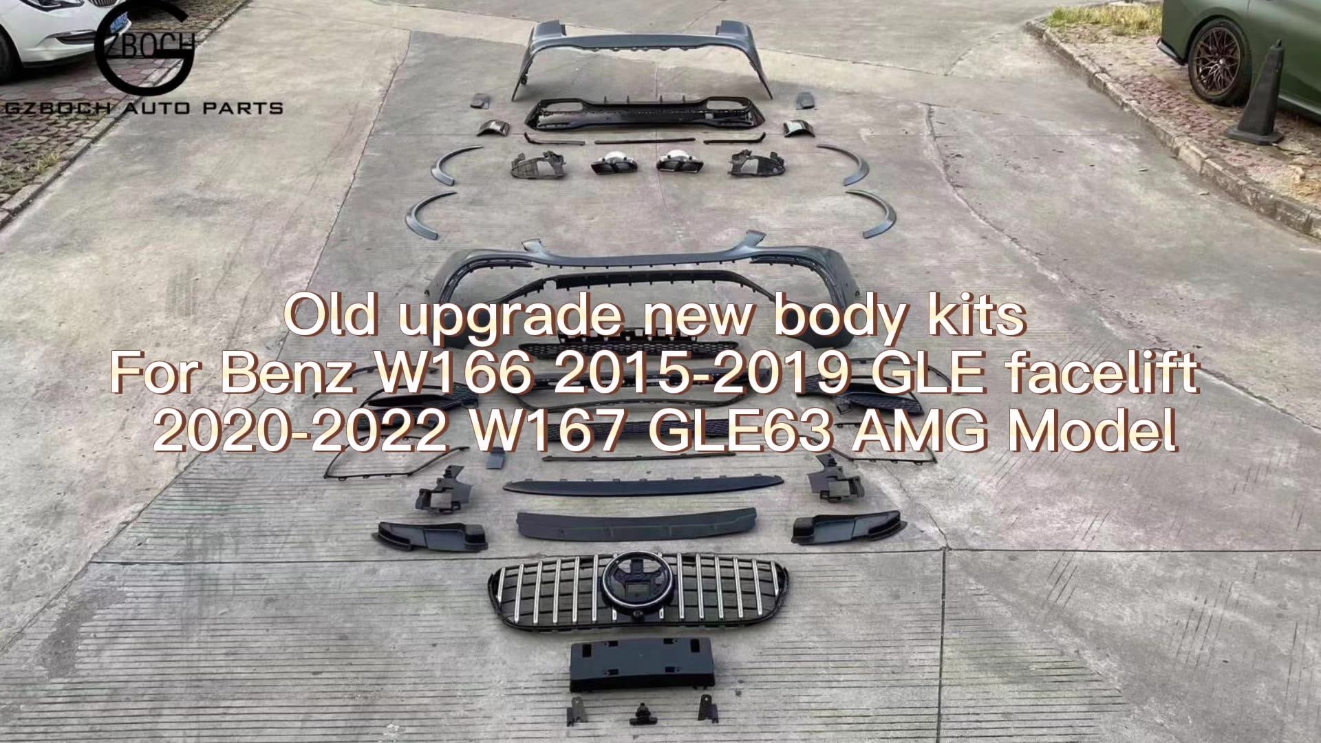 W166 Car Bumpers For Mercedes Ml Class Gle Class Modified 2022 W167 ...