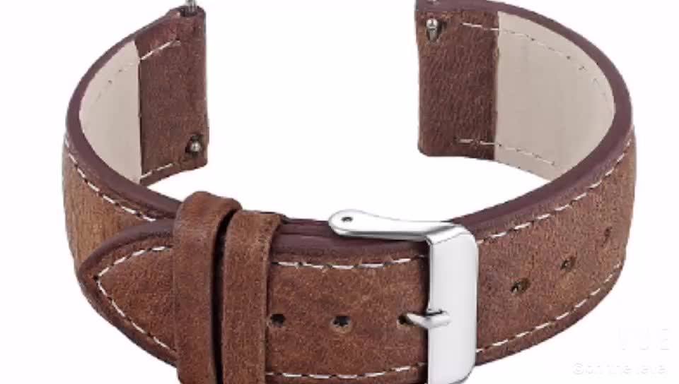 Quick Release Top Grain Leather Watch Band Strap - Choice Of Color ...