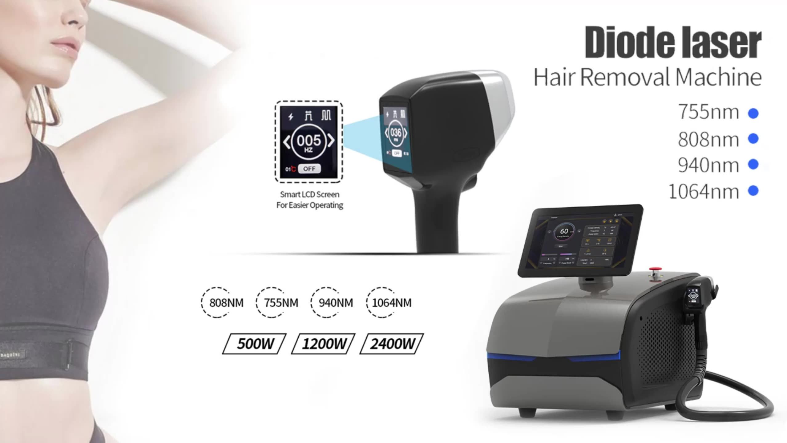 Kes Newest Portable 808nm Diode Laser Hair Removal Epilation Machine ...