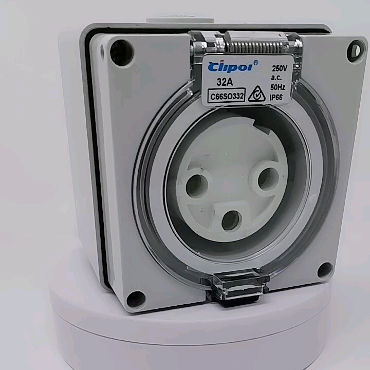 3 Flat Pins Australia Ip66 Wall Mounted 15a Industrial Socket Outlet ...