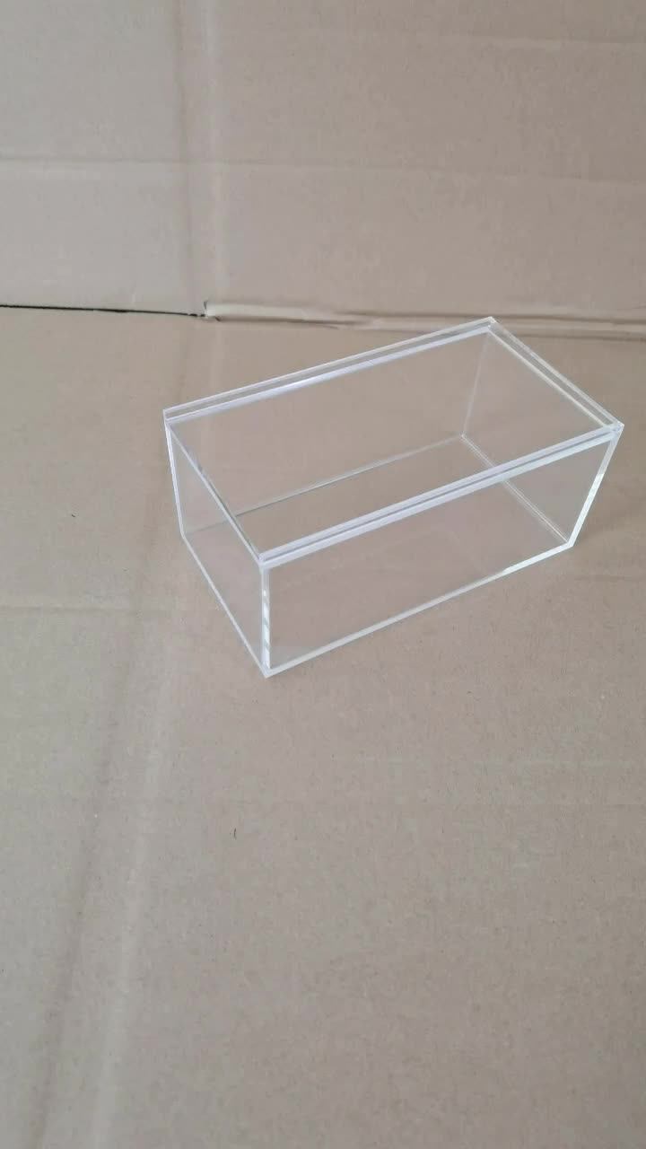 Acrylic Box With Sliding Lid Custom Transparent Clear Perspex Lucite ...