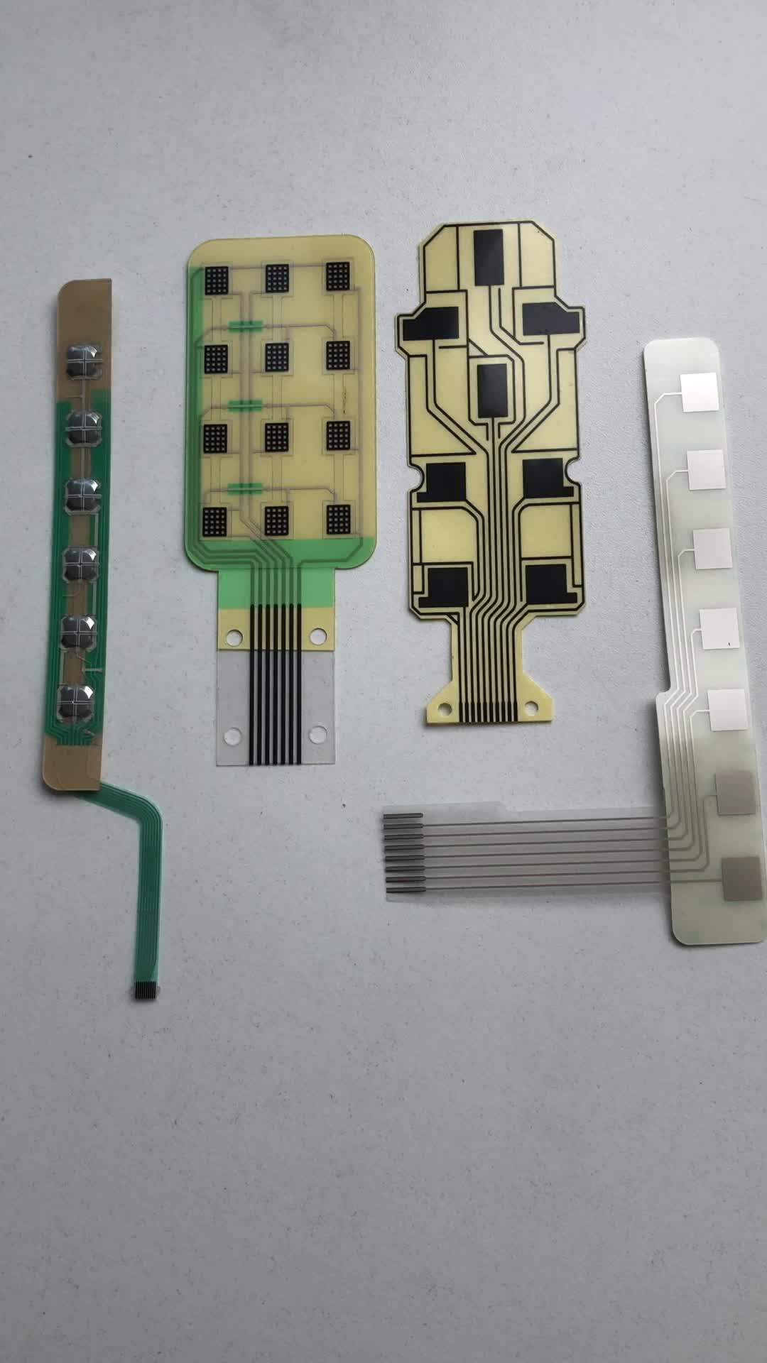 Custom Membrane Keyboard Switch With Flexible Pet Circuit And Metal ...