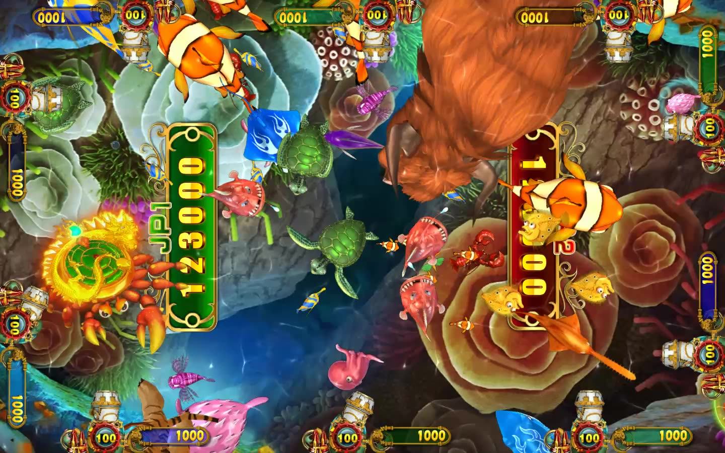 8 Players Ocean King 2 Ocean Monster Fishing Game Fish Game Table ...