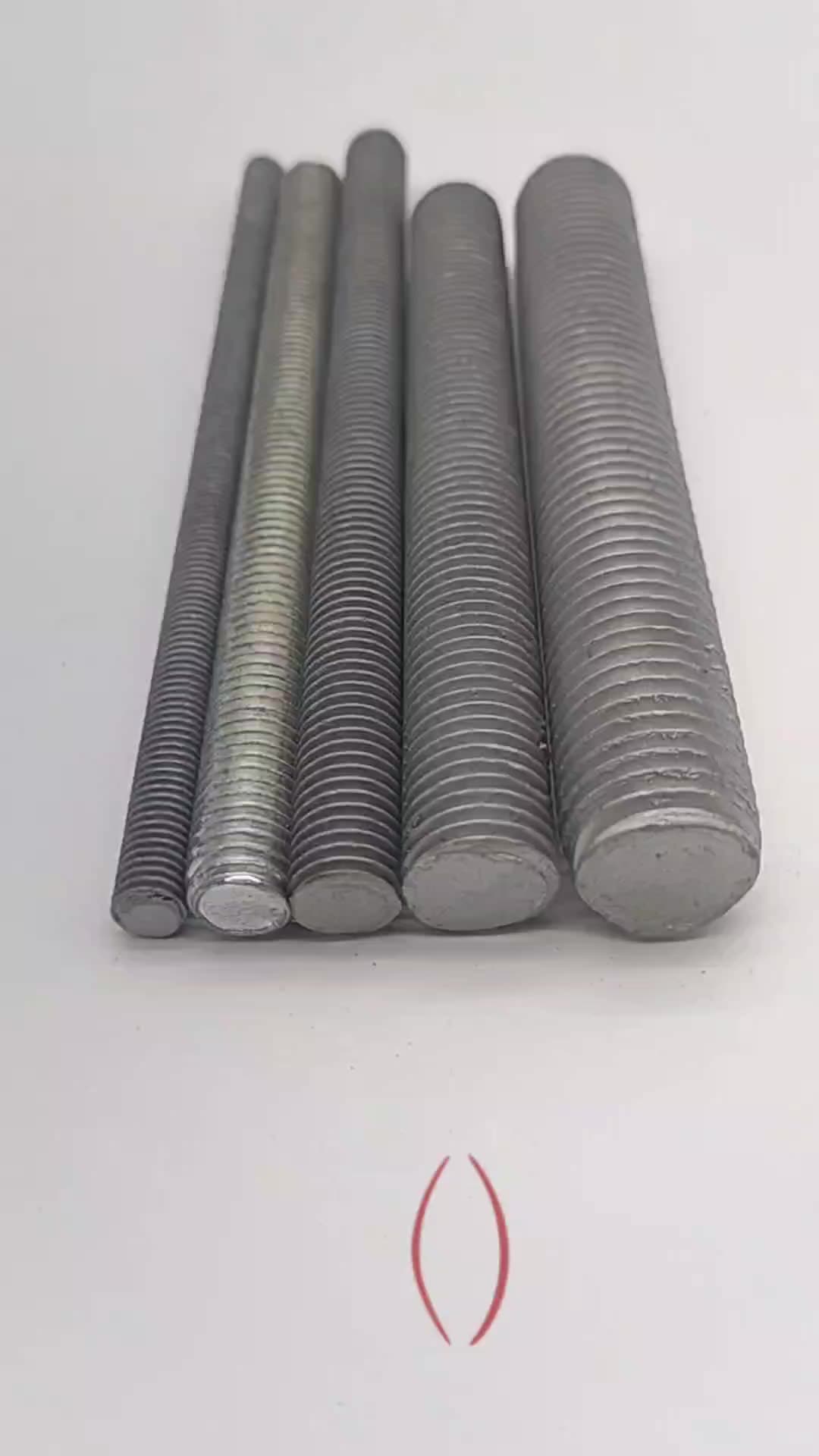 Din975 Din976 Ansi/asme Hgd Galvanized M8 M10 304 316 Fully Threaded Rod - Buy Carbon Steel ...