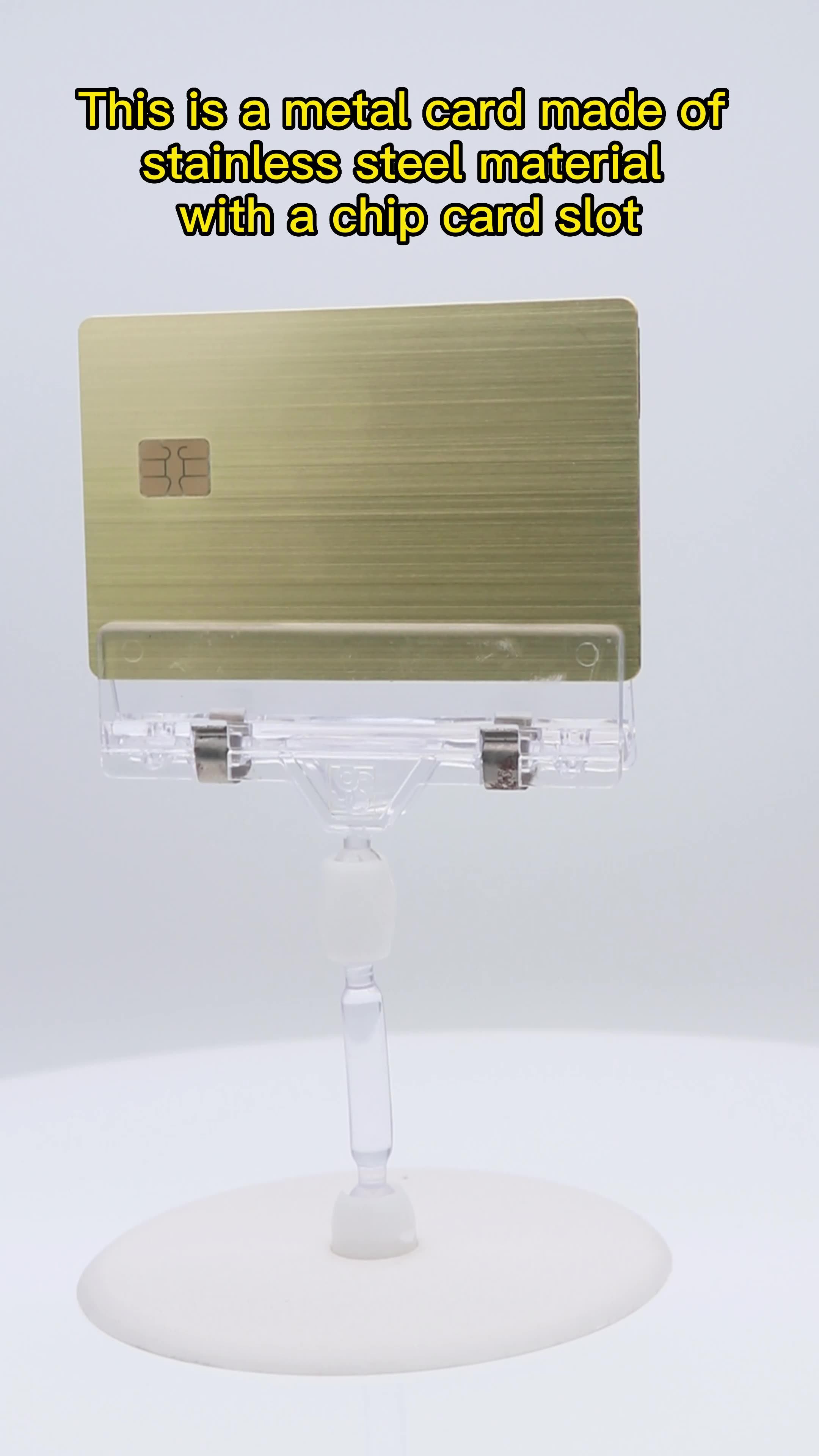 Luxury Gold Blank Bank Card 4442 Chip Slot Magnetic Stripe Stainless ...