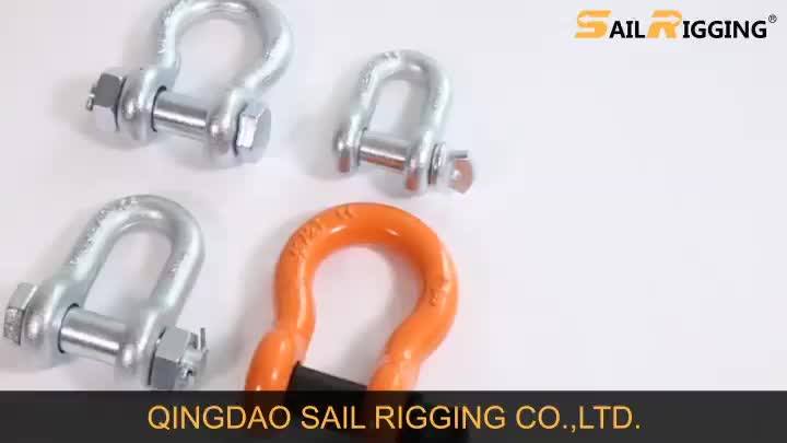 Steel Crane Safety Screw Pin Large Omega Anchor Bow Shackle For Rigging ...