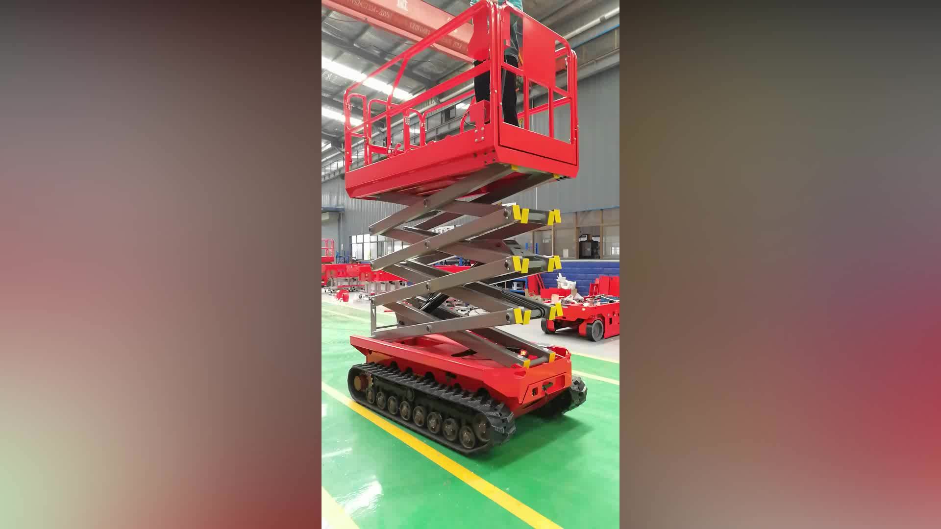 Crawler Aerial Work Scissor Lifting Platform Hydraulic Tracked Scissor ...