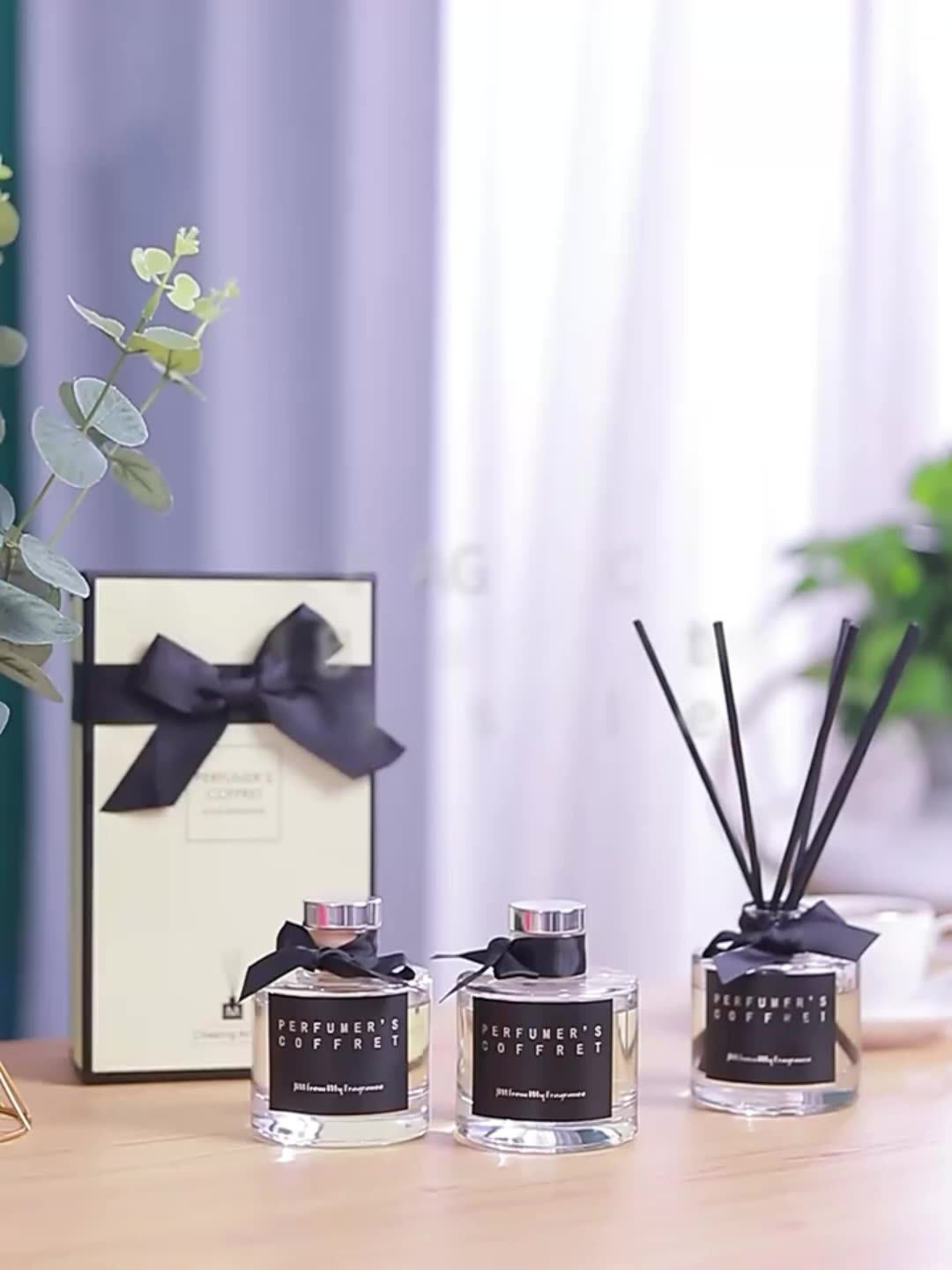 Home Fragrance 50ml Glass Reed Diffuser Essential Oil Aroma Reed ...