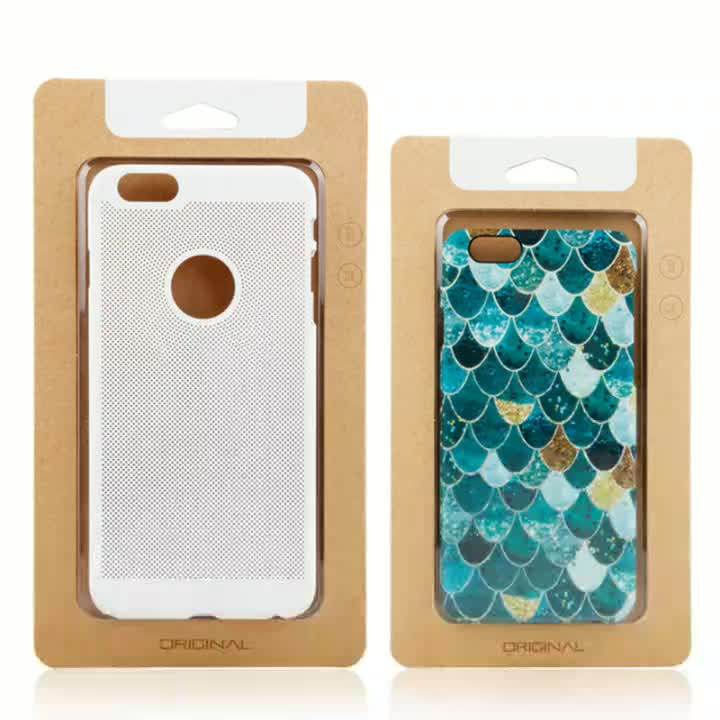 New Style Custom 400gsm Kraft Paper Cell Phone Case Package Packaging ...