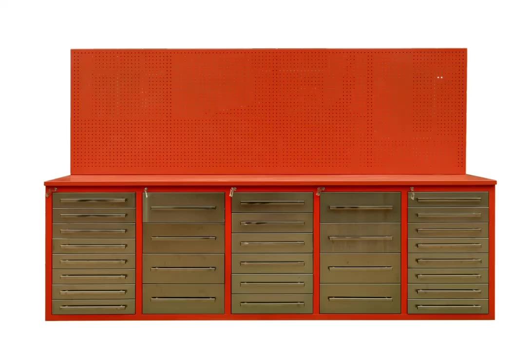 Heavy Duty Tools Workbench Garage Storage Tool Cabinets With Pegboard ...