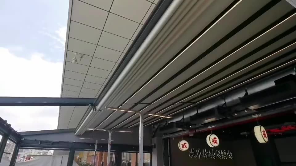 Outdoor Opening Pvc Pergola Big Roof Cover Automatic Retractable ...