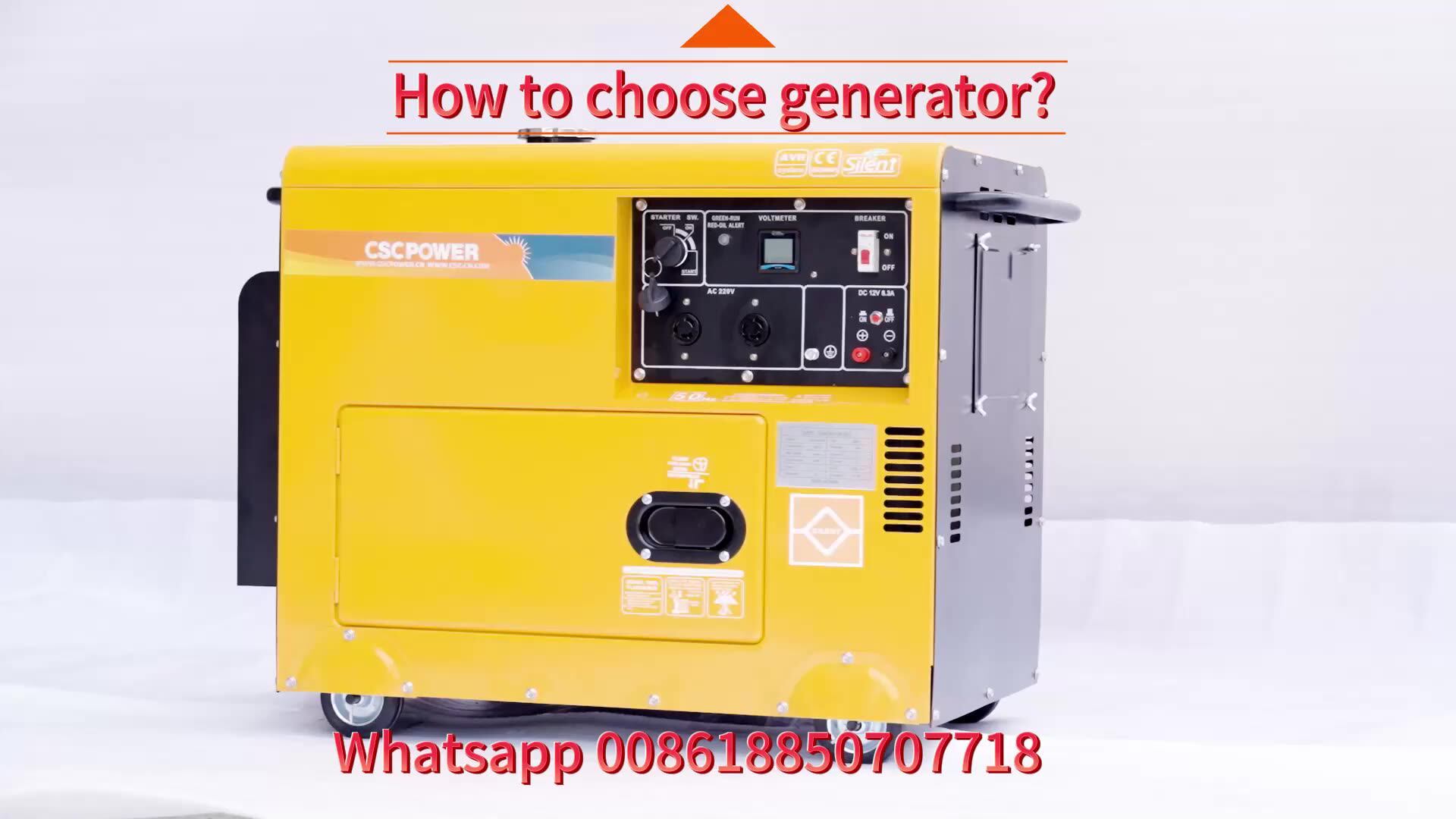 3-phase 7000w Gasoline Light Plant Generator For Home / 220v Avr 380v ...