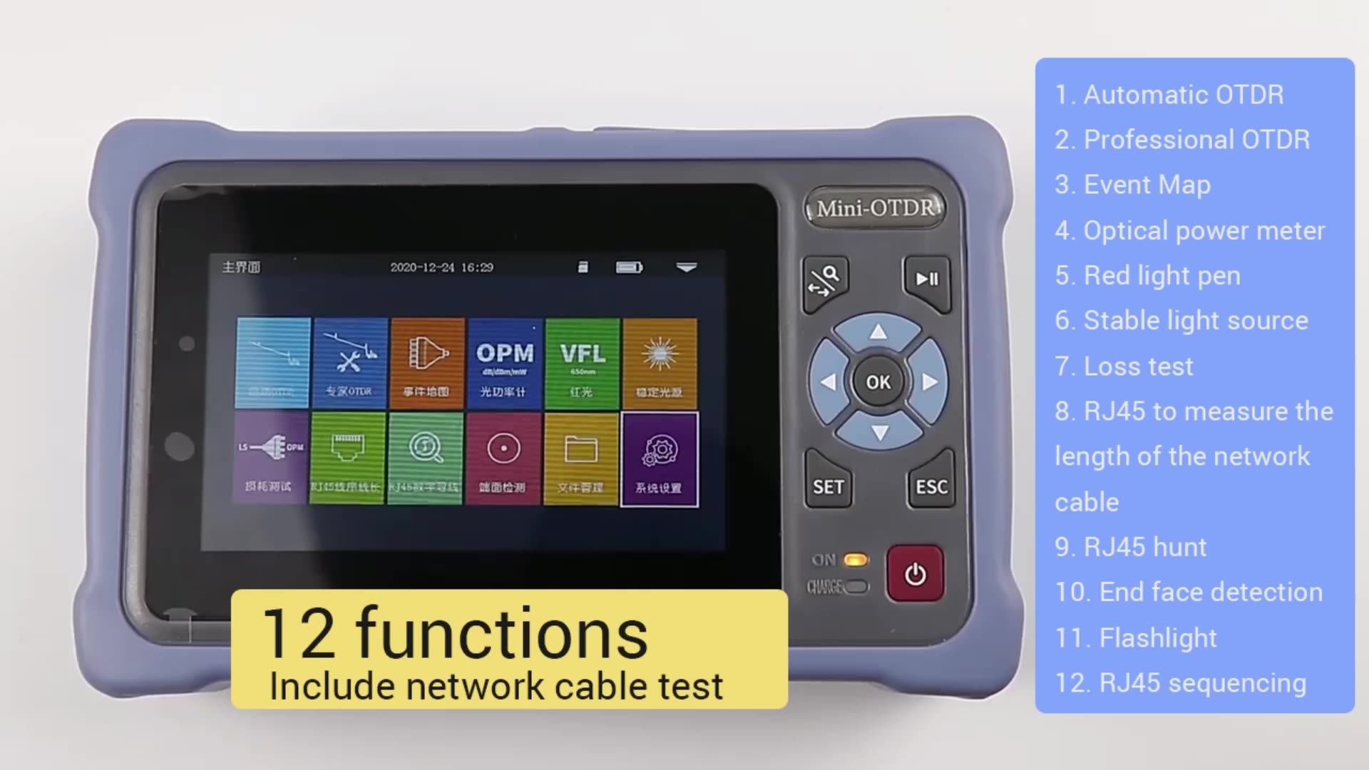 Nk4000d Otdr Tester Reflektometer Mini Handheld 1310 1550 Otdr Single ...