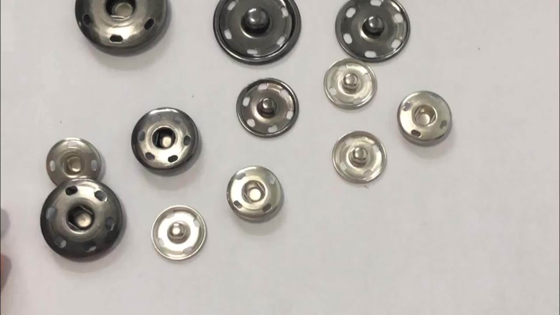 Holes Two Part Black Metal Brass Sew On Snap Button/boutons Pression ...