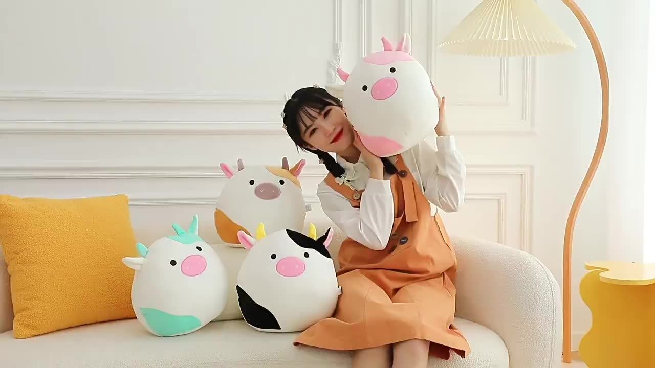 Wholesale 30cm Squish Mellow Plushie Panda Axolotl Cow Bunny Dragon ...