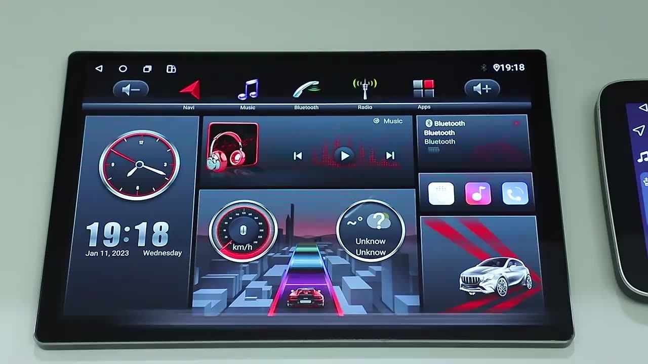 13.3inch Android 12 360 Degrees 2 Din Car Radio 8+256g Android Player ...