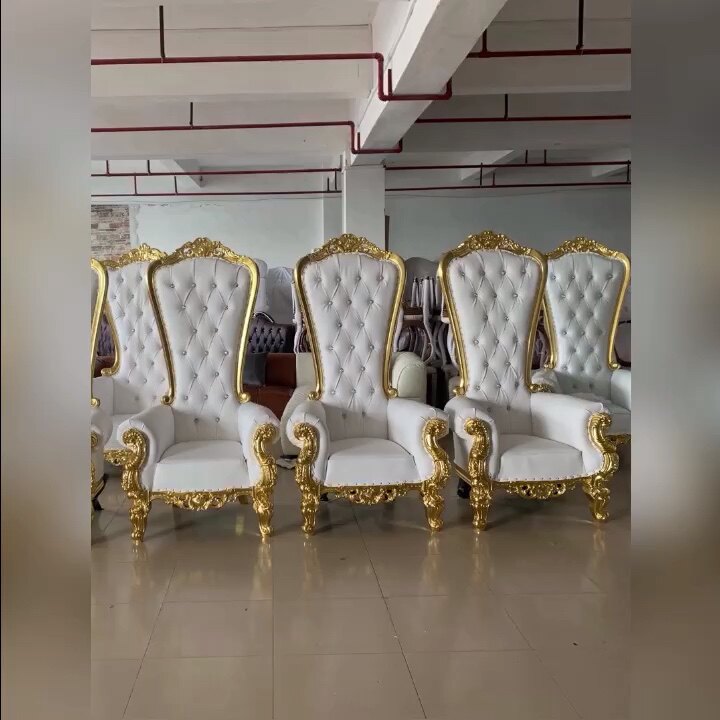 King And Queen High Back Cheaper Pink King Sliver Throne Chairs High ...