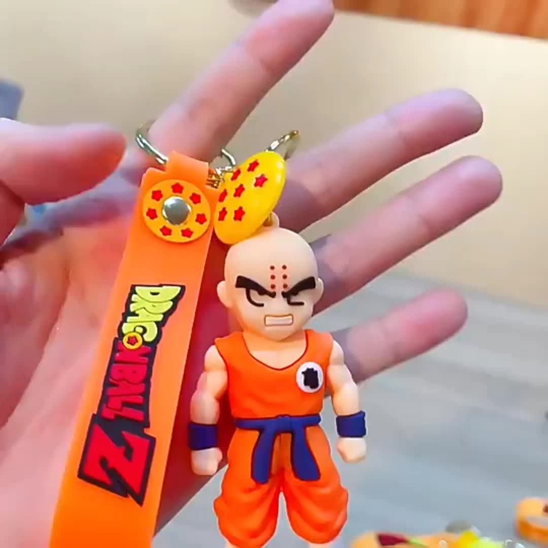 Kawaii Cartoon 3d Pvc Anime Dragon Ball Keychain Cute Car Key Chain ...