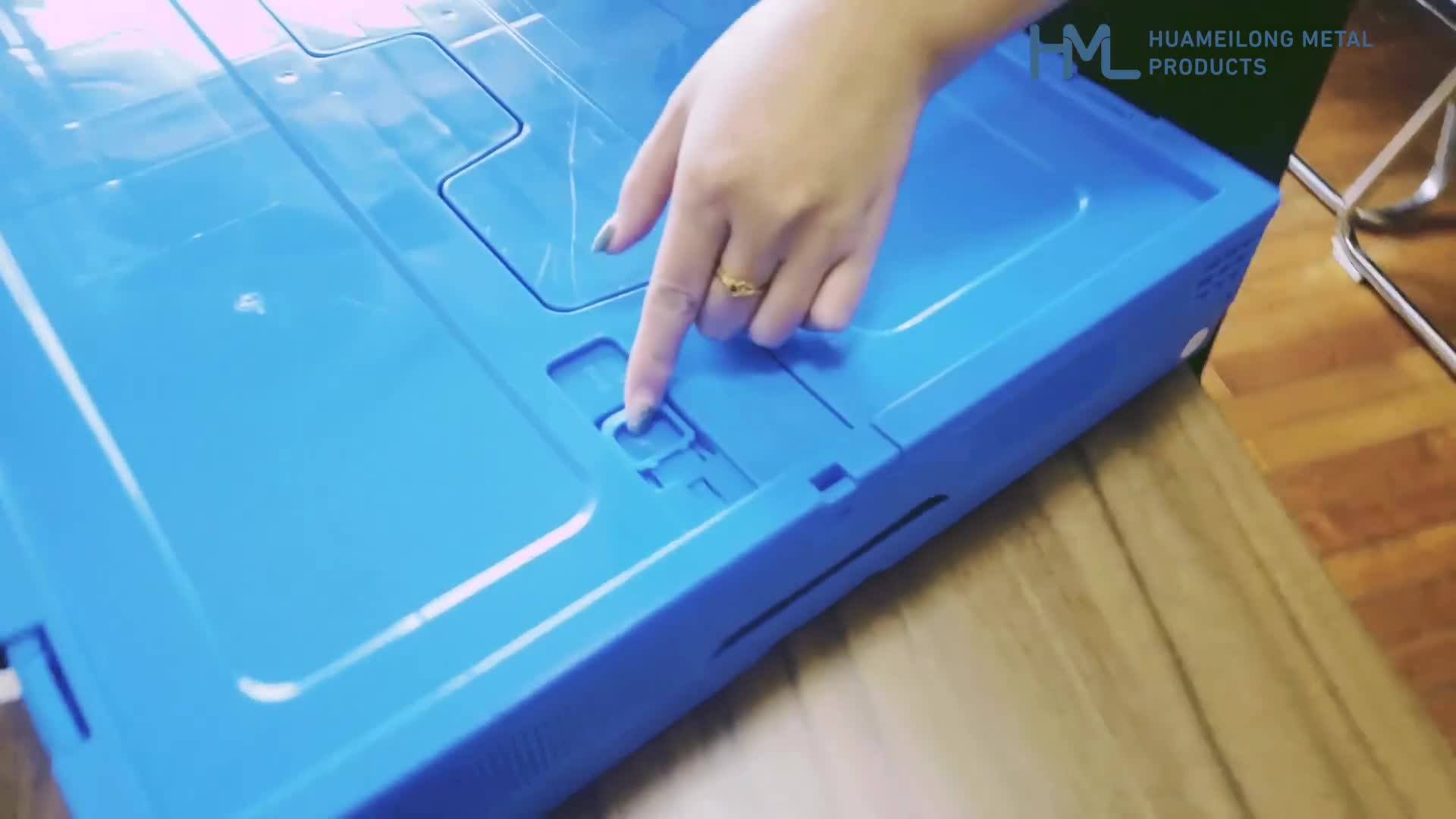 Heavy Duty Large Folding Returnable Reusable Stackable Storage Attached ...