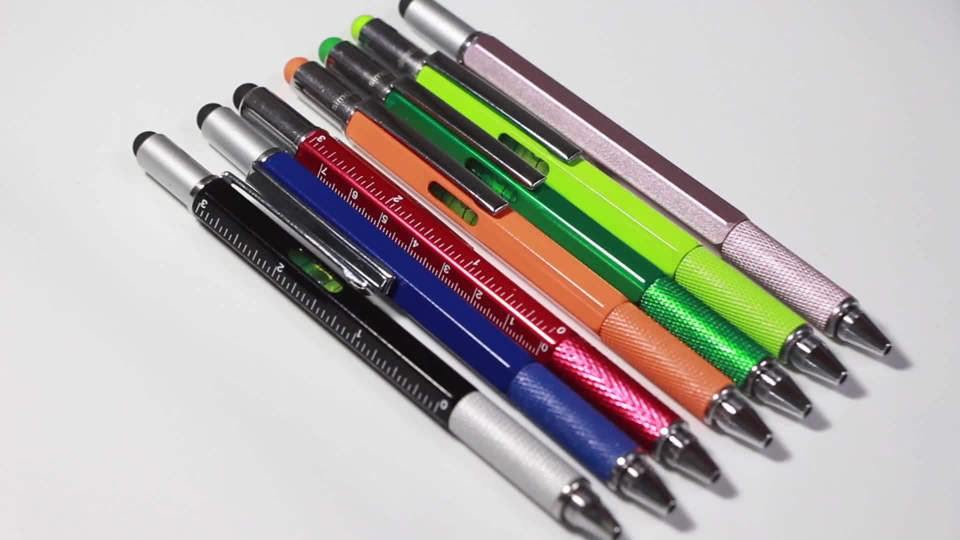 Promotional Tool Pen With Custom Logo 6 In 1 Metal Pen Screwdrivers ...
