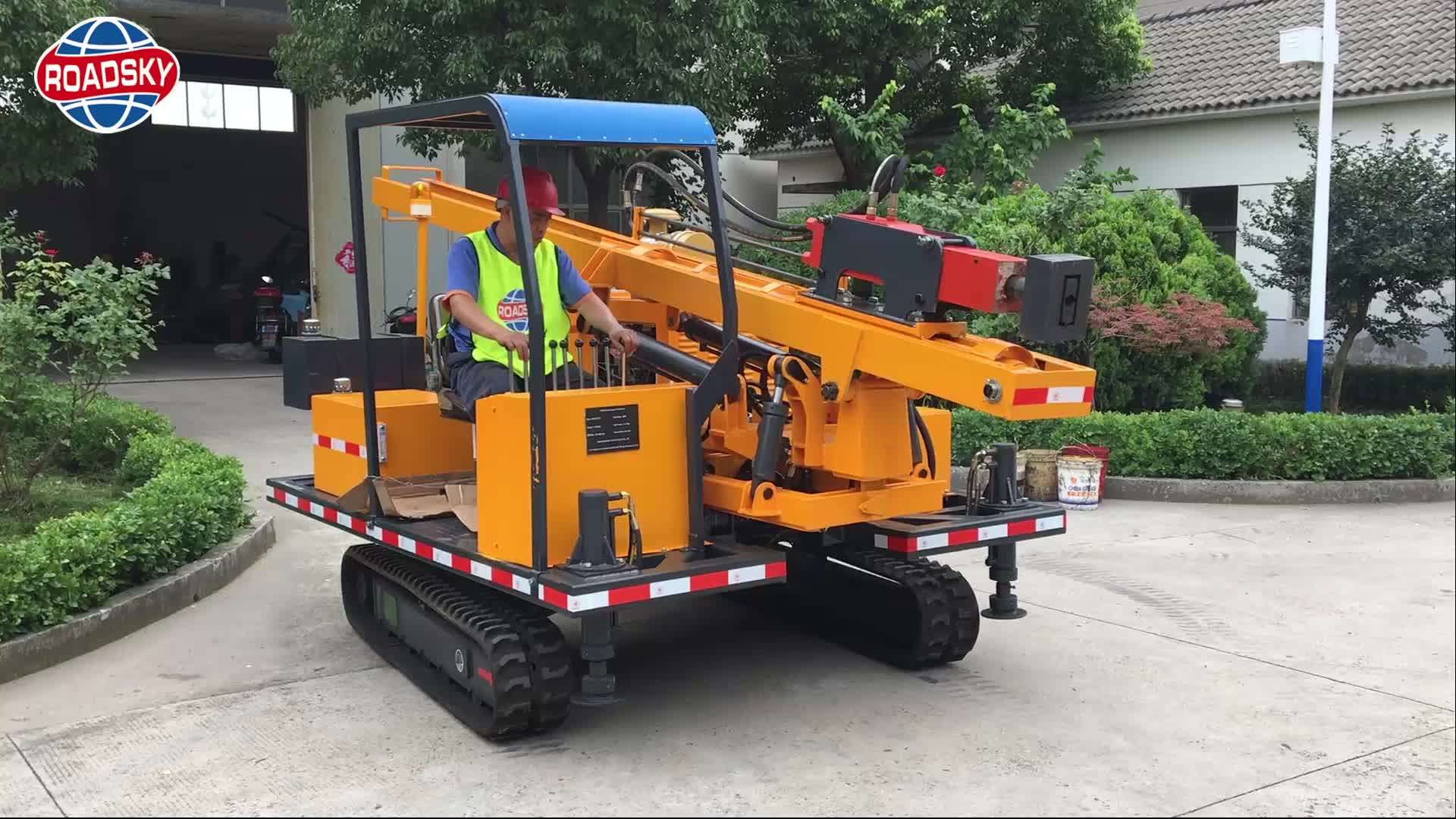 Highway Guardrail Post Puller Hydraulic Rammer Pile Driver - Buy ...