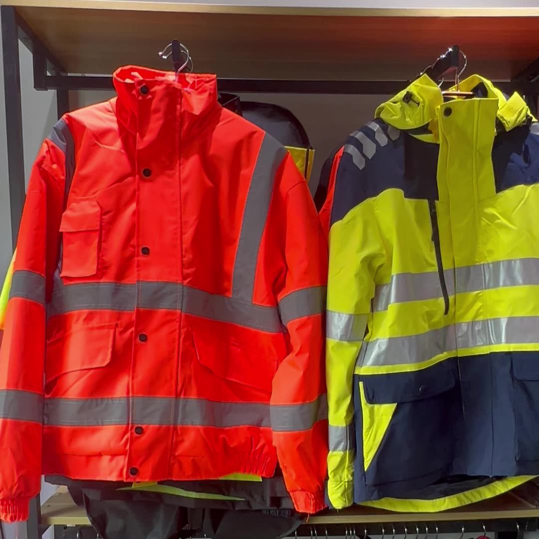 Hi Vis Waterproof Softshell Reflective 100% Polyester Fluorescent ...