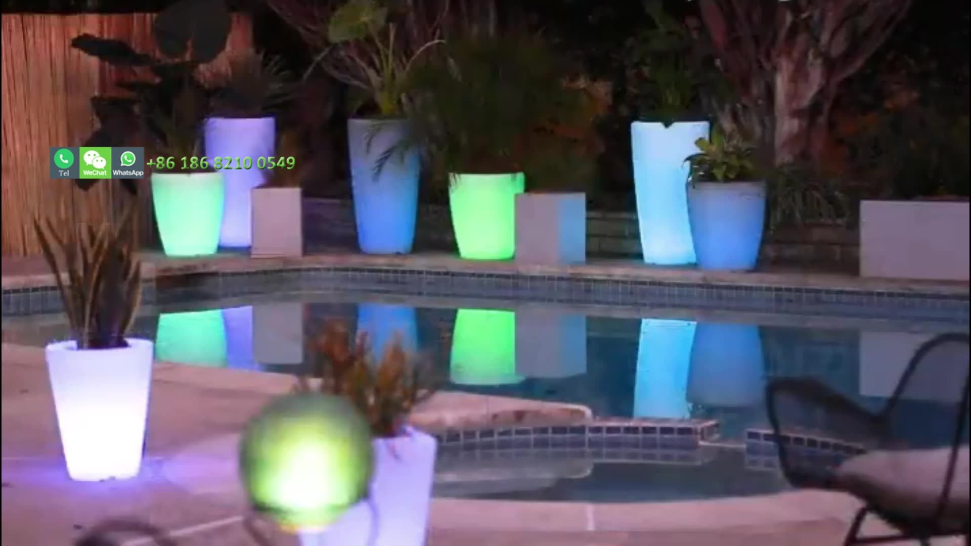 Outdoor Garden Decoration Led Illuminated Flower Pot - Buy Led ...