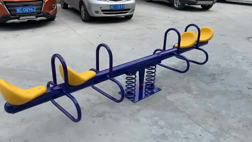 Moetry Outdoor Playground Seesaw Two Seats Metal See Saw Galvanized ...