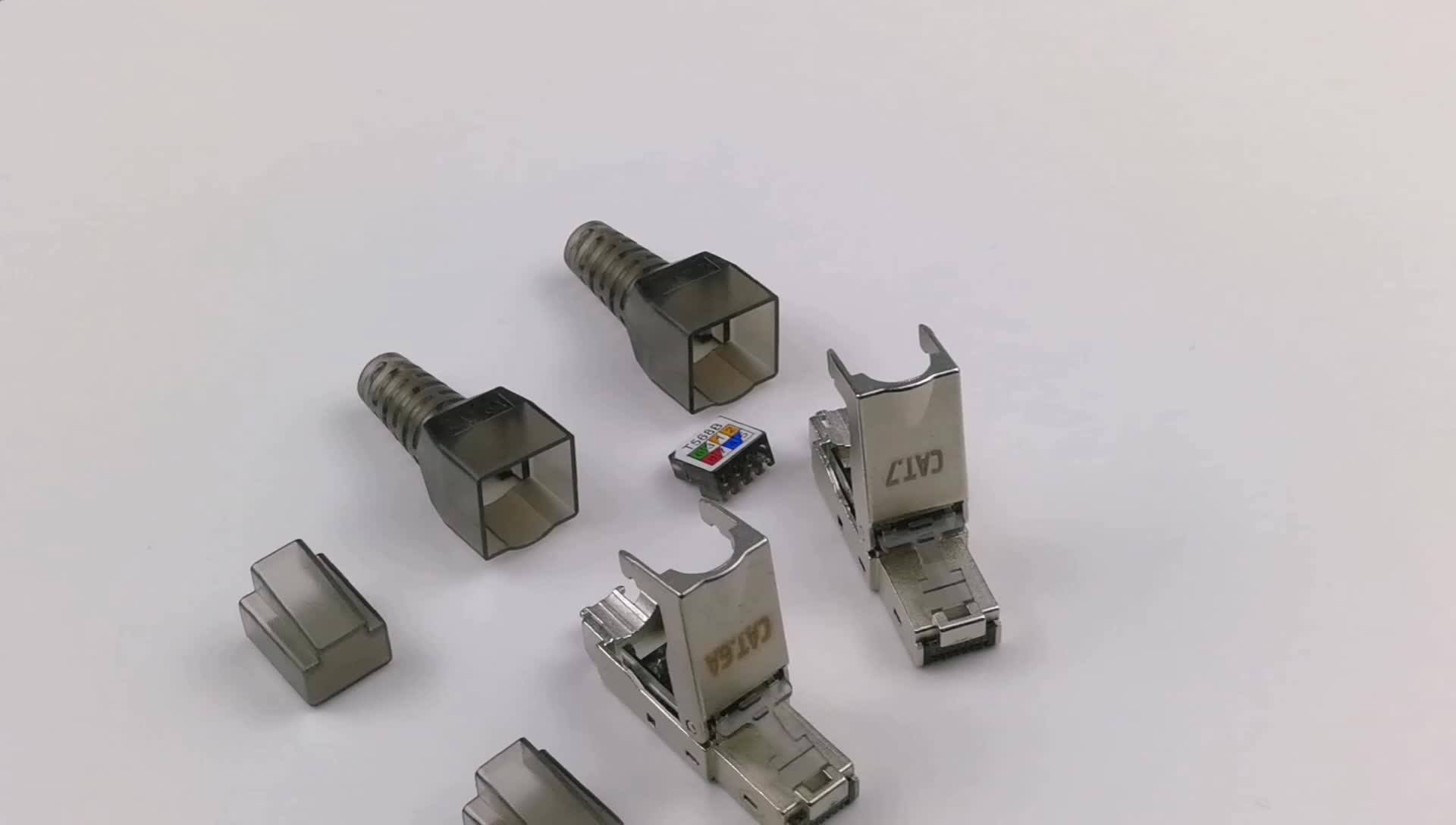 Cat7 Or Cat6a Rj-45 Field Connection Modular Plug - Buy Cat7 Modular ...