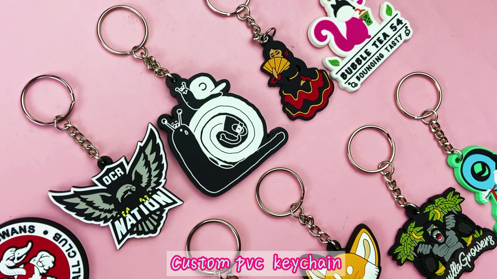 Wholesale Custom 2d/3d Soft Rubber Key Chain Silicone Keyring Plastic ...