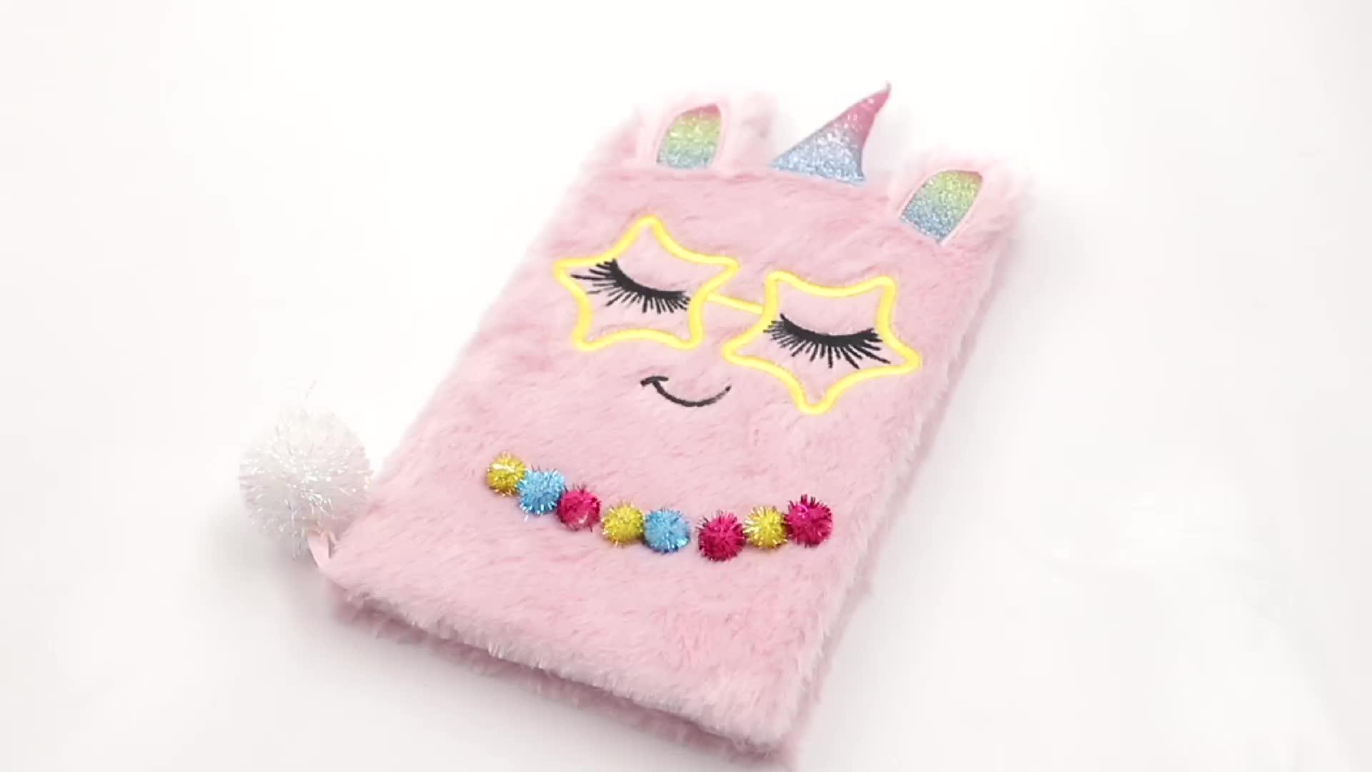 Soft Cute Blue Fur Office Notebook Stationary Notebook A4 A5 For Gift ...